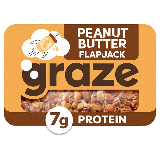 Graze Peanut Butter Flapjack 50G - Tesco Groceries