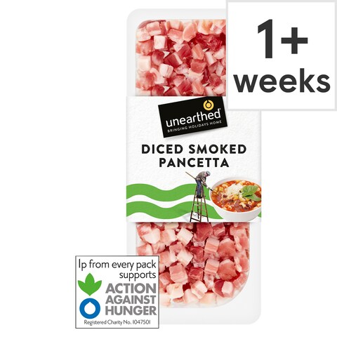 Unearthed Diced Smoked Pancetta 2 x 77g - Tesco Groceries