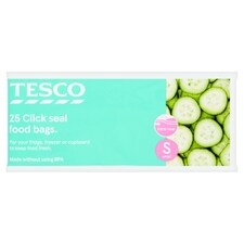 Tesco Resealable Food Storage Bags Small 25'S - Tesco Groceries