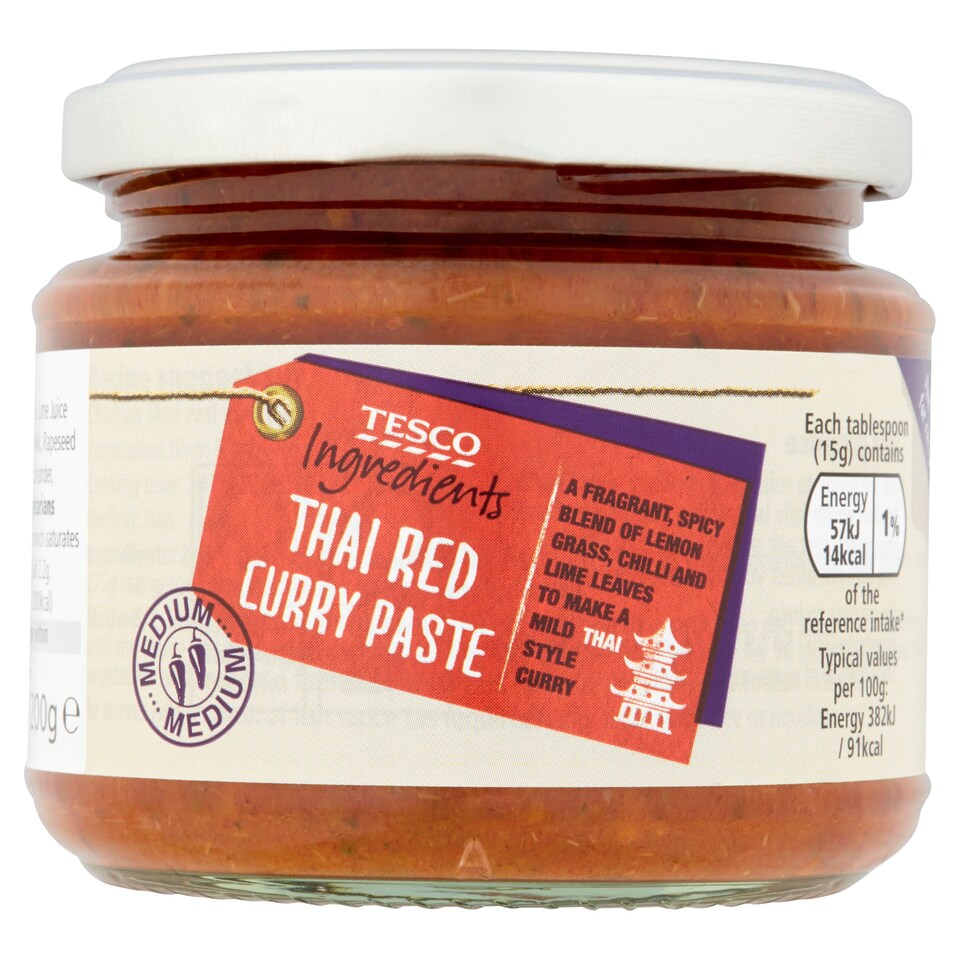 Tesco Ingredients Red Thai Curry Paste 200G - Tesco Groceries