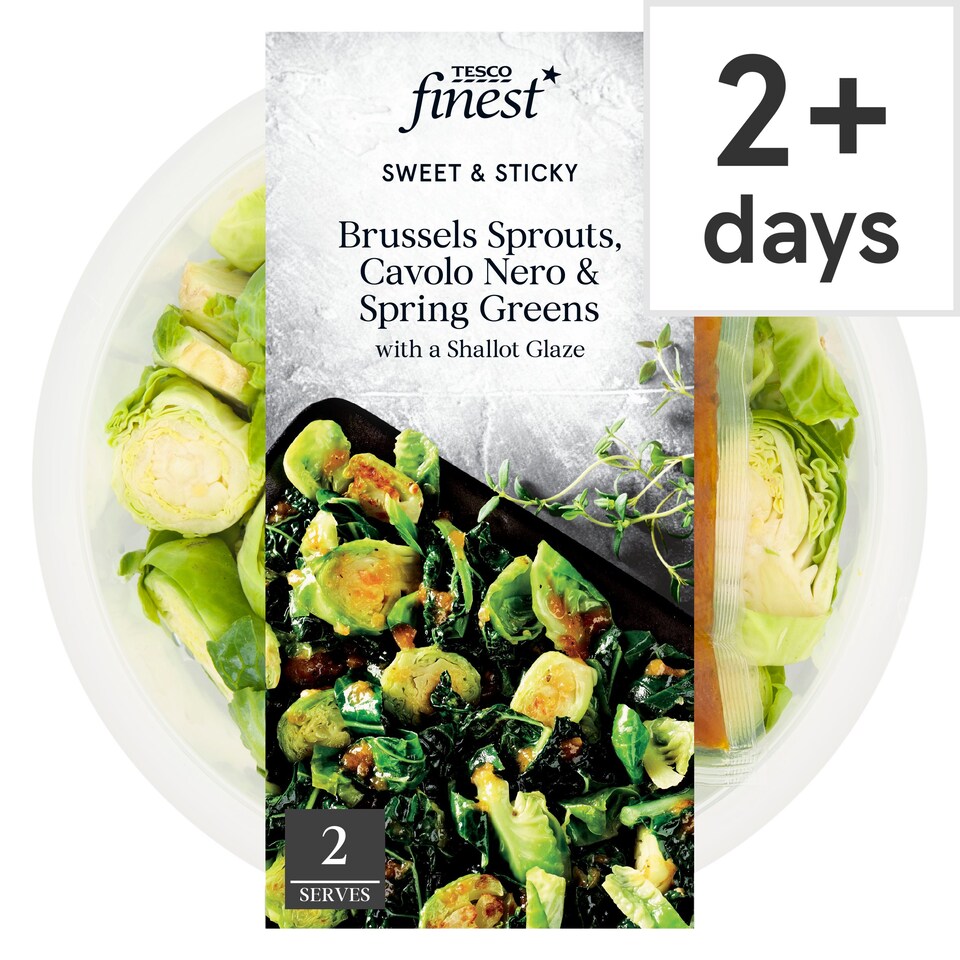 T. Fin* Brussels Sprouts, Cavolo Nero, Spring Greens 270g - Tesco Groceries