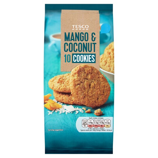 Tesco 10 Mango And Coconut Cookies 200G - Tesco Groceries