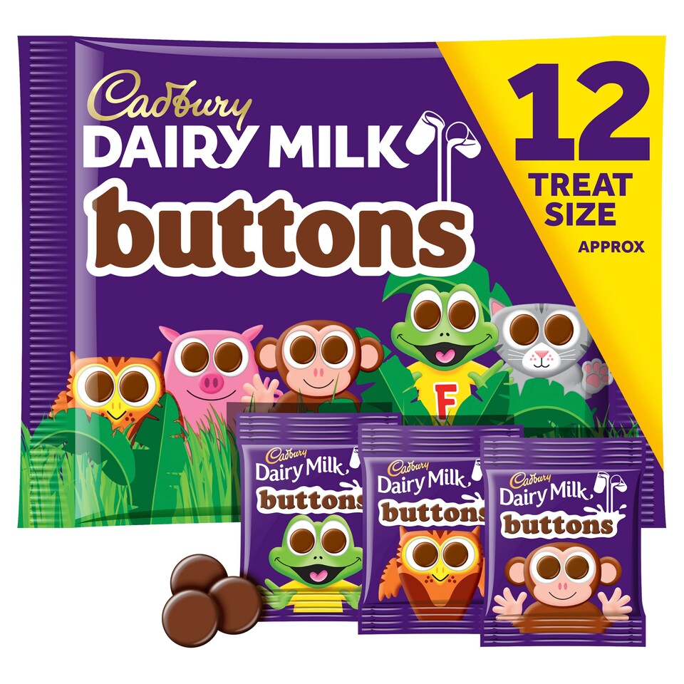Cadbury Buttons Dairy Milk Treat Size Chocolate Multipack 1 X 170g ...