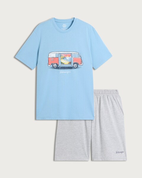 Volkswagen Camper Van Short Pyjama Set in Multi - Tesco Groceries