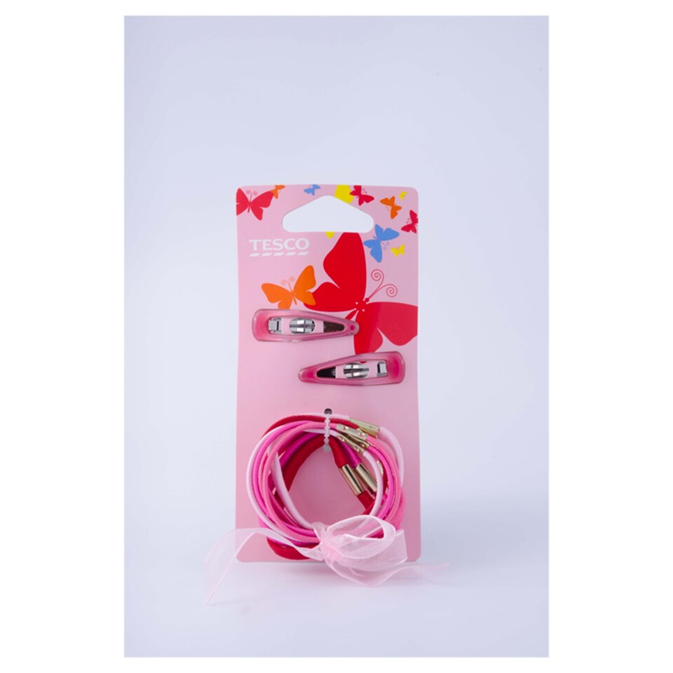 Childrens Pastel Click Clacks & Hair Loops Pack - Tesco Groceries