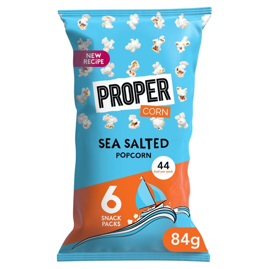 Propercorn Lightly Sea Salt Popcorn 6X10g - Tesco Groceries
