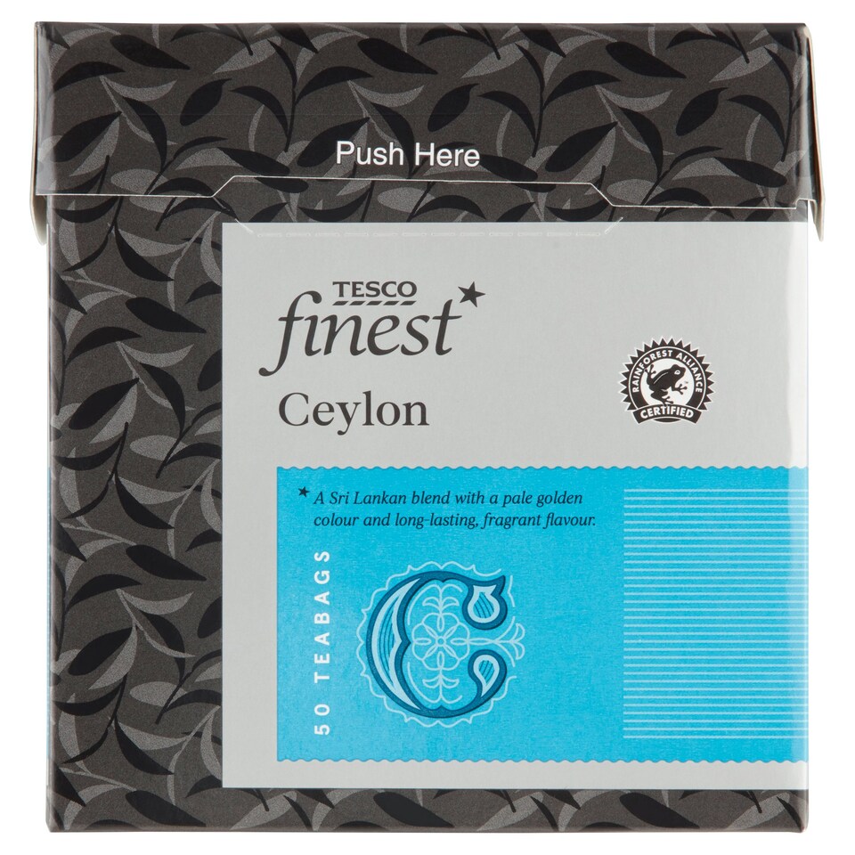 Tesco Finest Ceylon Black Tea 50 Tea Bags 125g - Tesco Groceries