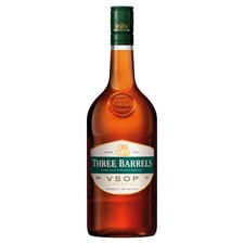 Three Barrels Rare Old French Brandy VSOP 1L - Tesco Groceries