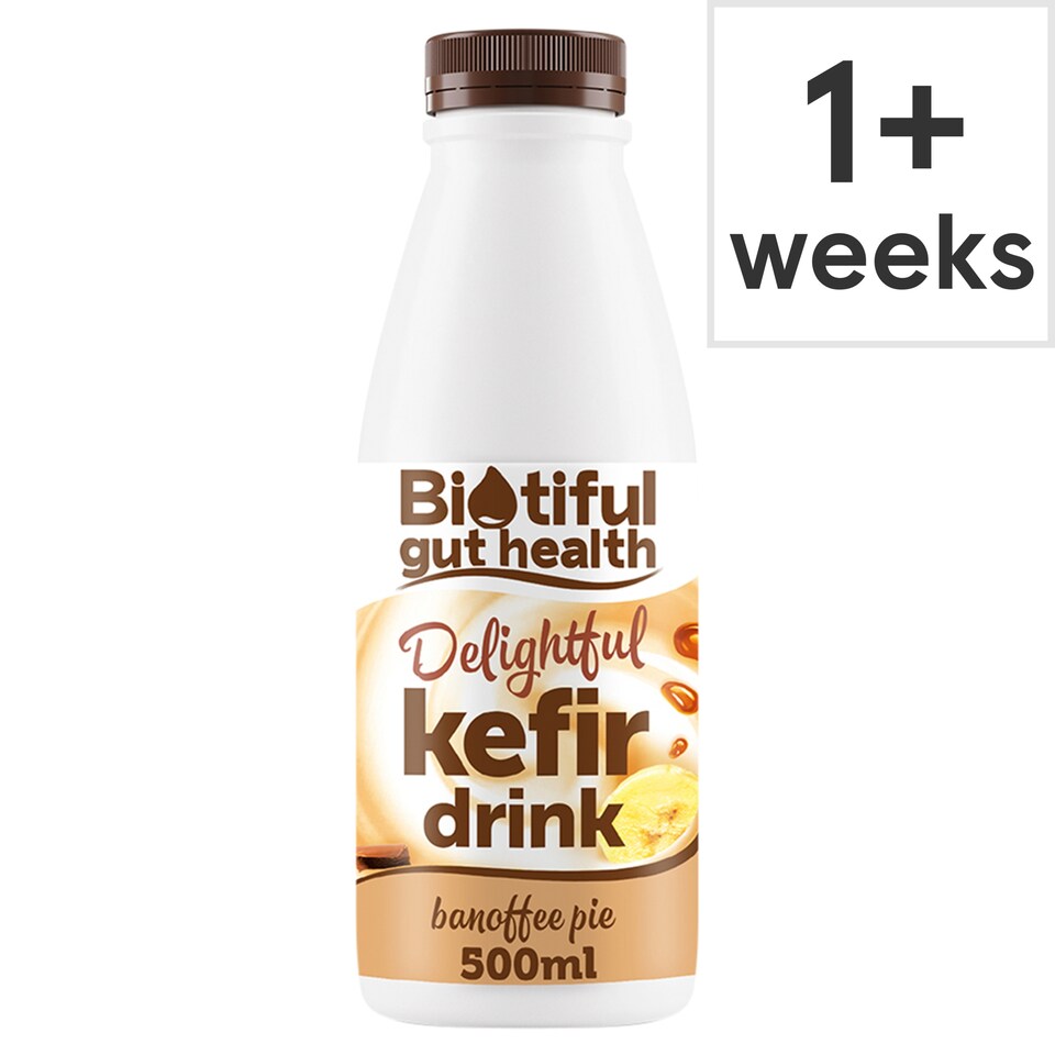 Biotiful Gut Health Delightful Kefir Drink Banoffee Pie 500ml - Tesco ...