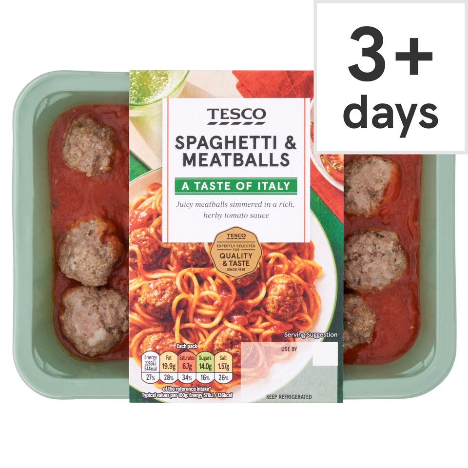 Tesco Spaghetti & Meatballs 400G - Tesco Groceries