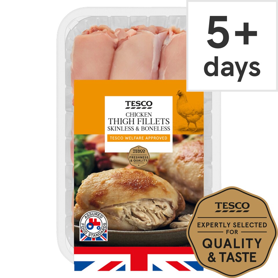 Tesco British Chicken Thigh Fillets 1Kg - Tesco Groceries