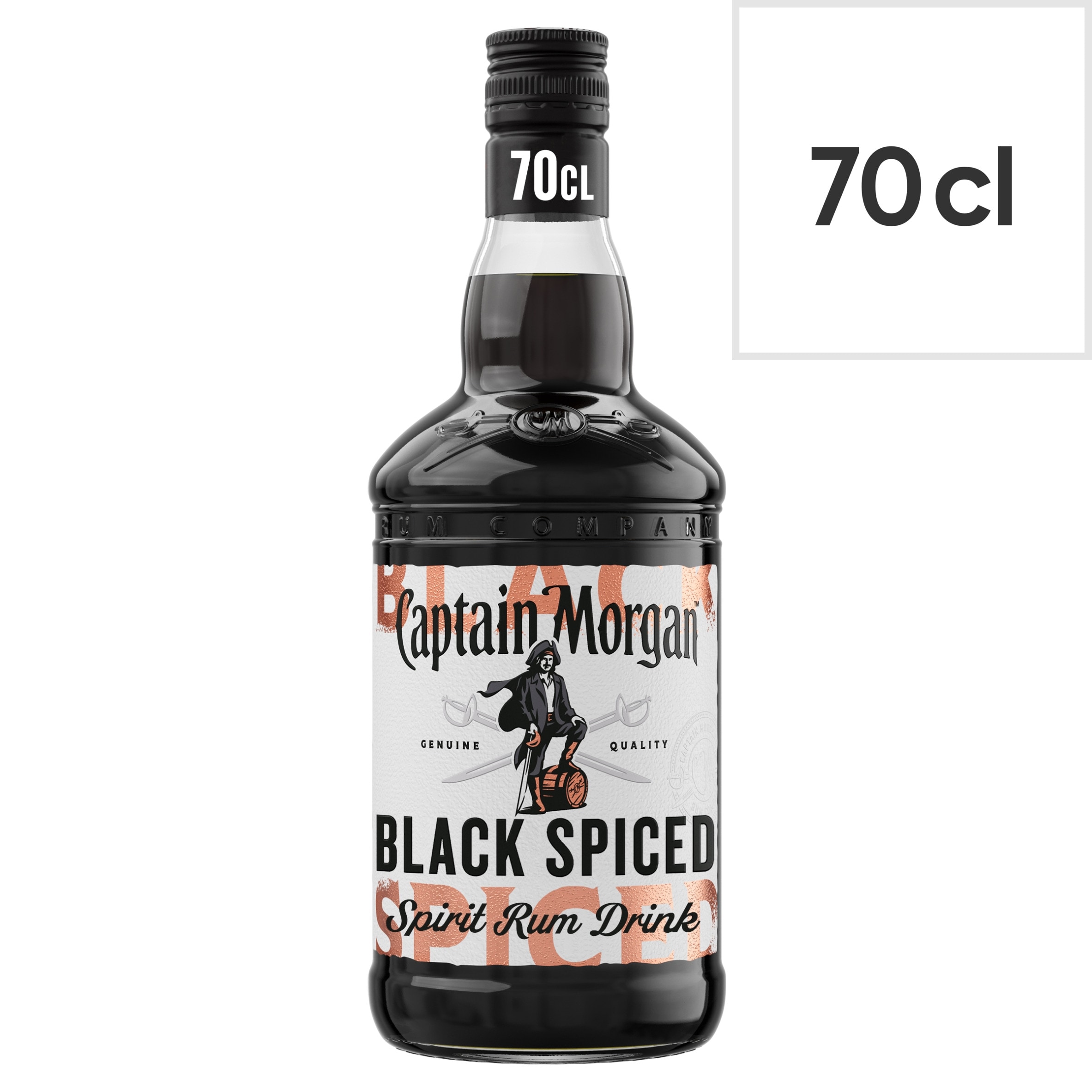 Captain Morgan Black Spiced Premium Spirit Drink with Caribbean Rum 700 ...