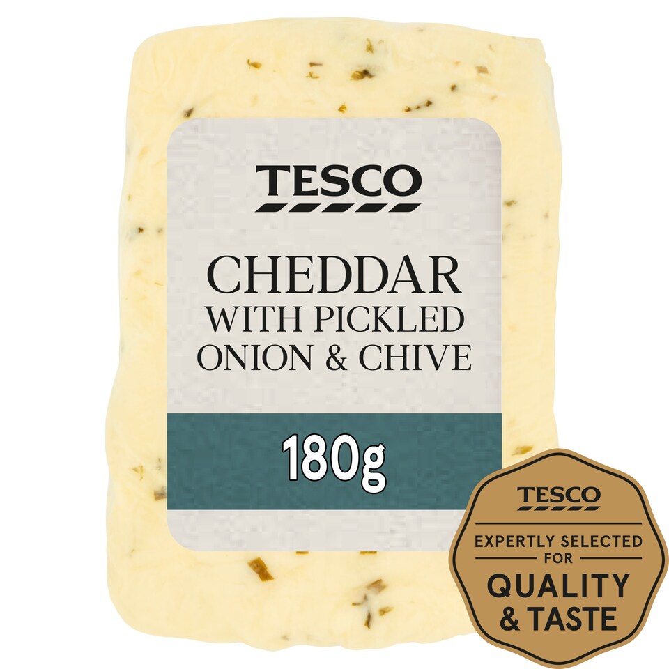 Tesco Cheddar Pickled Onion & Chives 180G - Tesco Groceries