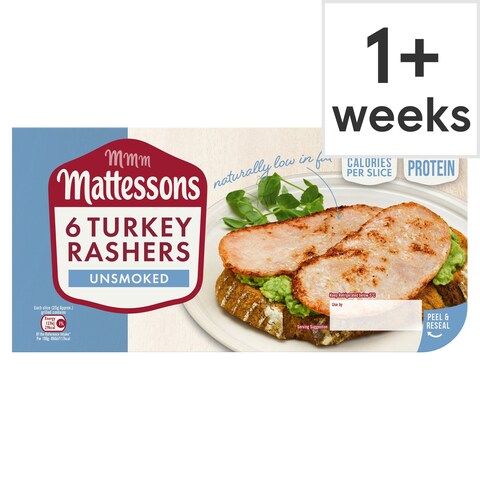Mattessons 6 Unsmoked Turkey Rashers 150g - Tesco Groceries