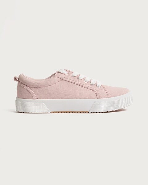 F&F Canvas Trainers in Pink - Tesco Groceries