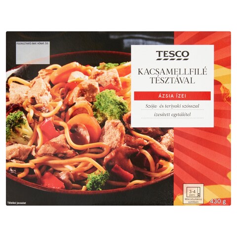Tesco Fried Duck Breast Fillet with Pasta and Vegetables, with Soy and ...
