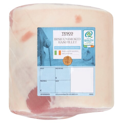 Tesco Irish Unsmoked Ham Fillet 2.856Kg-3.530Kg - Tesco Groceries