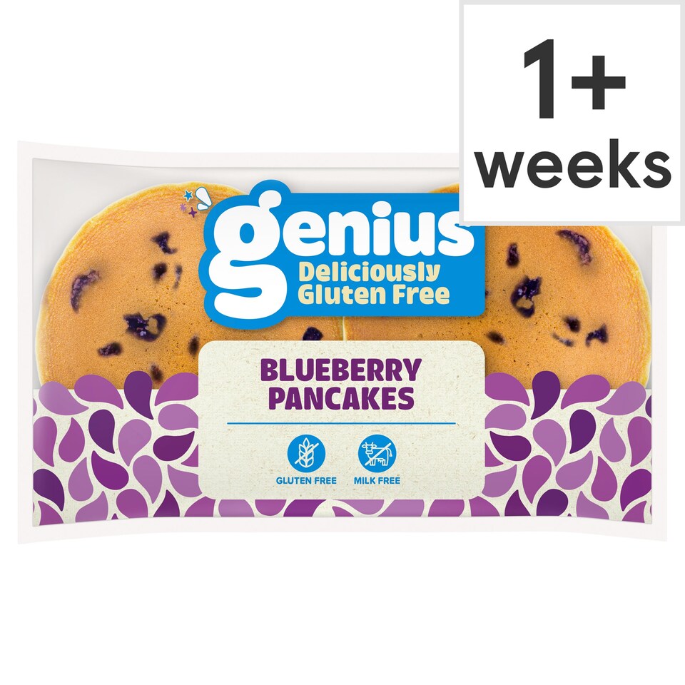 Genius Deliciously Gluten Free Blueberry Pancakes 6PK - Tesco Groceries