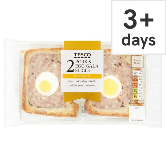 Tesco 2 Pork & Egg Gala Slices 250G - Tesco Groceries