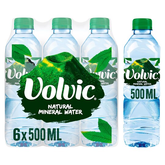 Volvic Still Mineral Water 6X500ml Bottle - Tesco Groceries