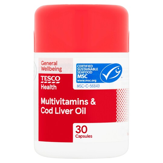 Tesco Multivitamins Plus Cod Liver Oil X 30 - Tesco Groceries