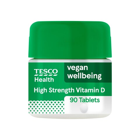 Tesco Health 90 Vegan High Strength Vitamin D Tablets - Tesco Groceries