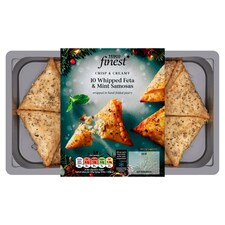 Tesco Finest 10 Whipped Feta & Mint Samosas 220g - Tesco Groceries