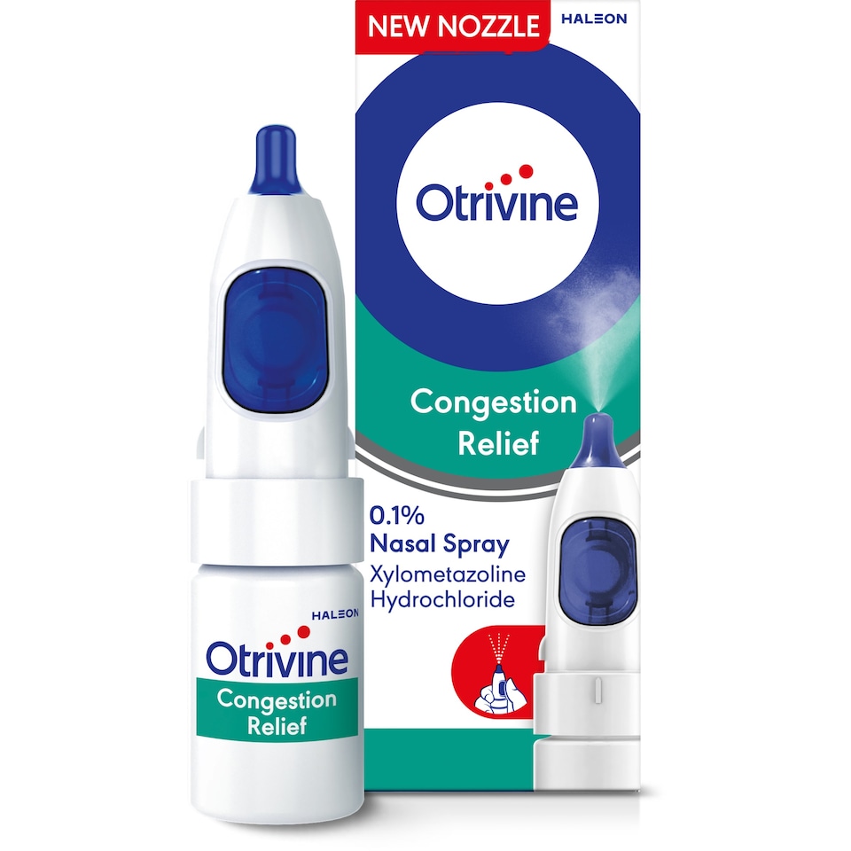 Otrivine Congestion Relief 0.1 Nasal Spray 10ml Tesco Groceries