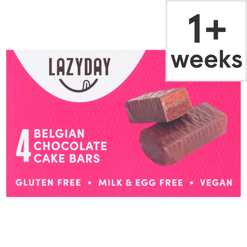 Lazyday 4 Vegan & Free From Belgian Chocolate Cake Bars 120G - Tesco ...