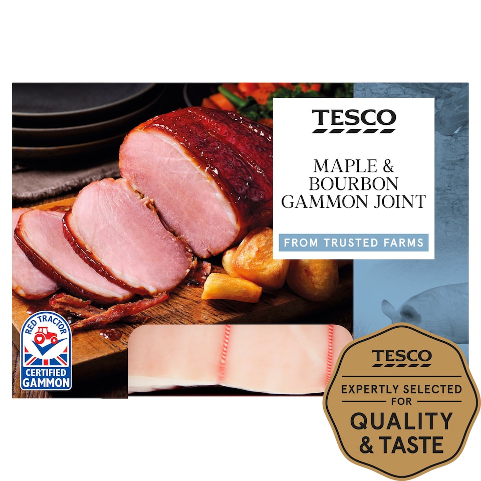Tesco Maple & Bourbon Crackling Gammon Joint 800G - Tesco Groceries