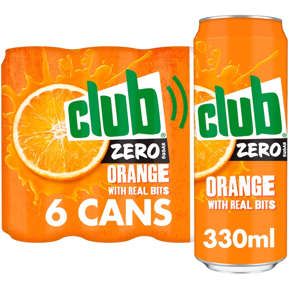Club Zero Orange 6 X 330 Ml Pack - Tesco Groceries