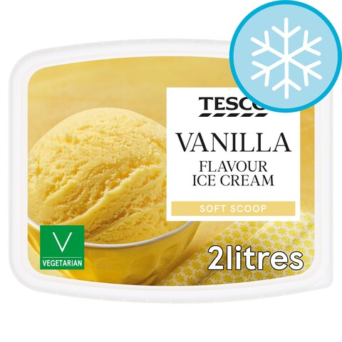 Tesco Soft Scoop Vanilla Ice Cream 2L - Tesco Groceries
