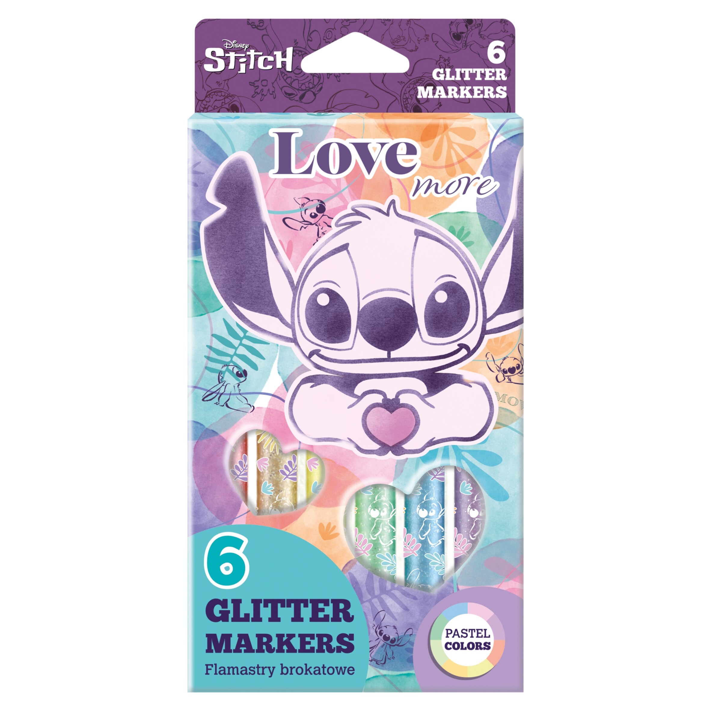 Disney Stitch Love More Glitter filctollak 6 db - Tesco Groceries