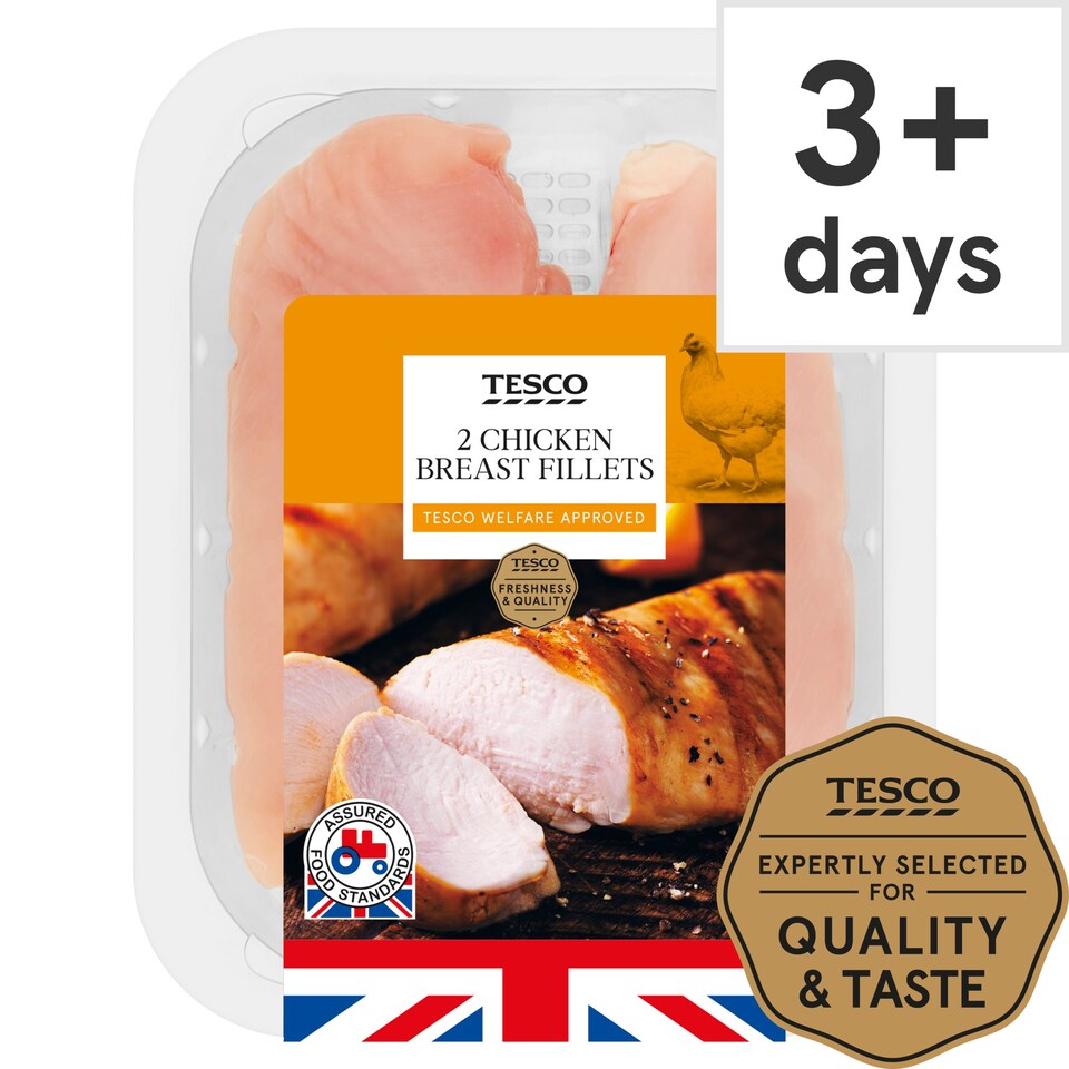 Tesco 2 British Chicken Breast Fillets 300G - Tesco Groceries