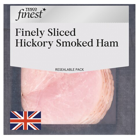 Tesco Finest Finely Sliced Hickory Smoked Ham 100G - Tesco Groceries