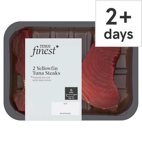 Tesco Finest 2 Yellow Fin Tuna Steaks 240G - Tesco Groceries