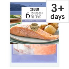 Tesco 6 Boneless Salmon Fillets 780G - Tesco Groceries