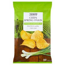 Tesco Chips Spring Onion 250 g - Tesco Groceries