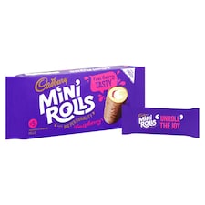 Cadbury Raspberry Mini Roll 5 Pack - Tesco Groceries