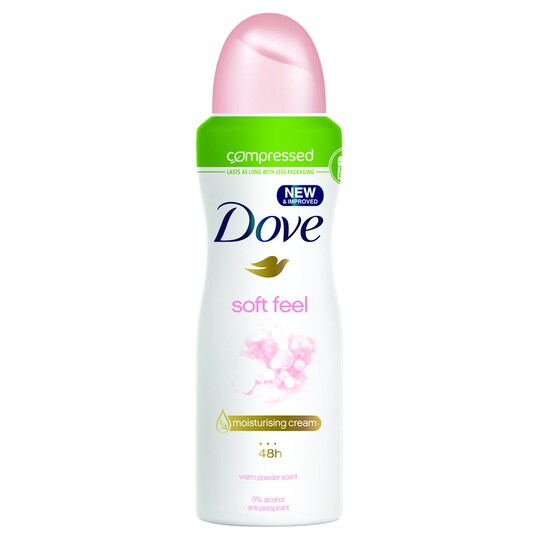 Dove Soft Feel Antiperspirant Deodorant Compressed 125Ml - Tesco Groceries