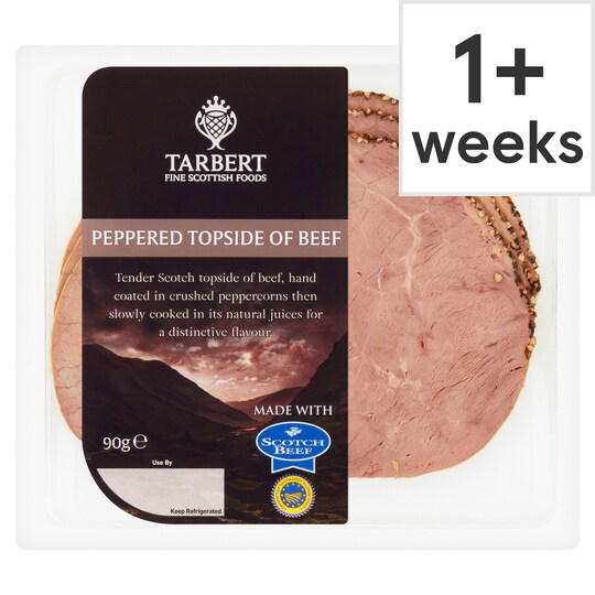 Tarbert Fine Peppered Beef Topside 90G - Tesco Groceries