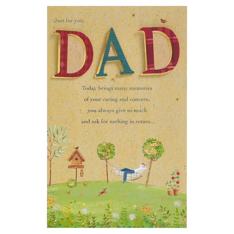 Watermark Birthday Card Just For You, Dad - Tesco Groceries