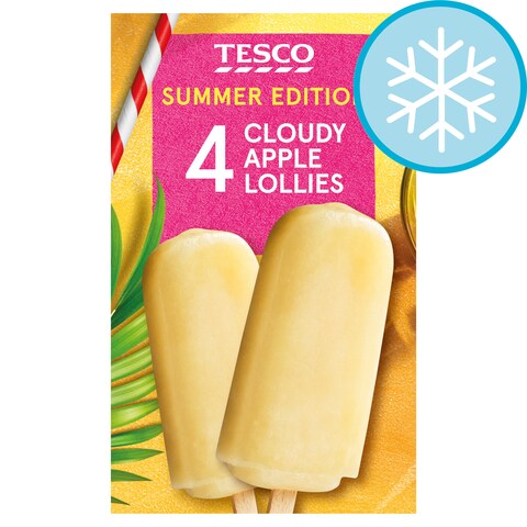 Tesco Cloudy Apple Ice Lollies 4x73ml - Tesco Groceries