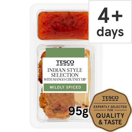 Tesco Indian Style Selection With Mango Dip 95G - Tesco Groceries