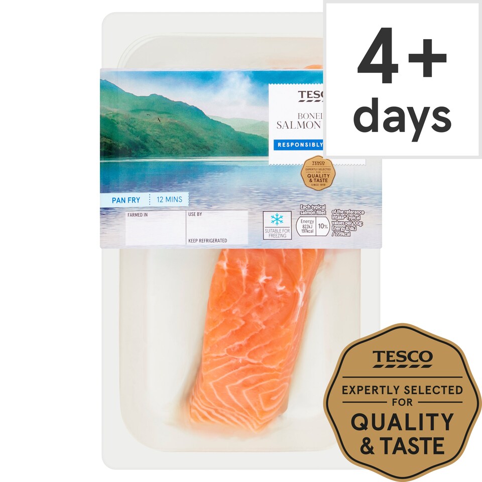 Tesco Boneless Salmon Fillet 130G - Tesco Groceries