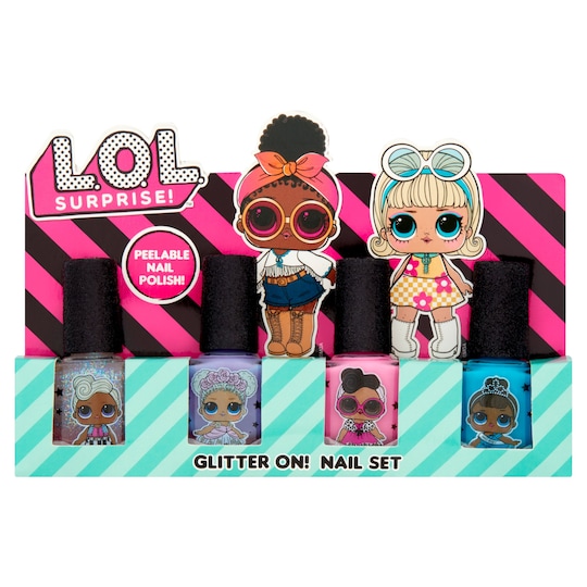 Lol Surprise! Glitter On! Nail Set 4X7ml - Tesco Groceries
