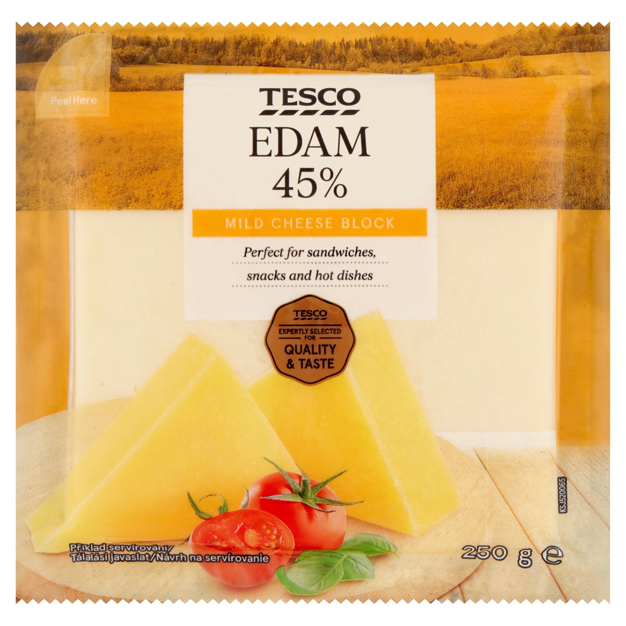 Tesco Edam Mild Cheese Block 250 g - Tesco Groceries