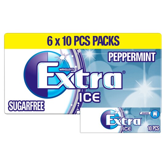 Wrigley's Extra Ice Peppermint 6X10 Pieces 84G - Tesco Groceries