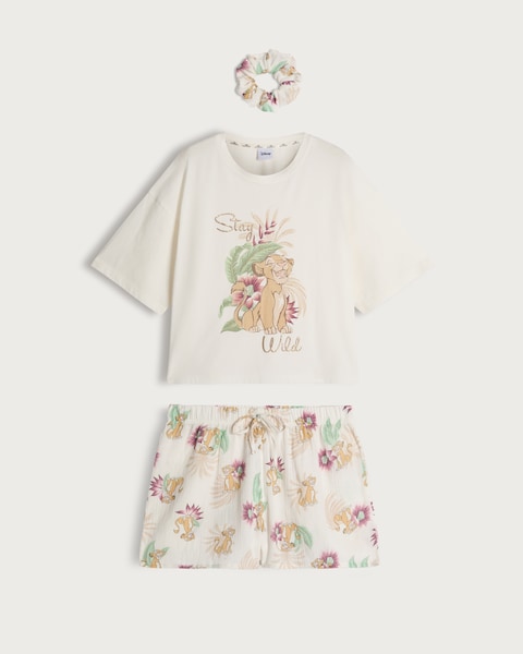 Disney The Lion King Simba Pure Cotton Pyjama Set in Multi White ...