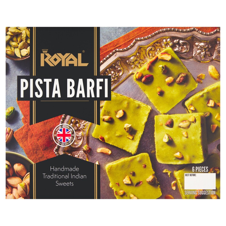 Royal Pista Barfi 6 Pieces 300g - Tesco Groceries